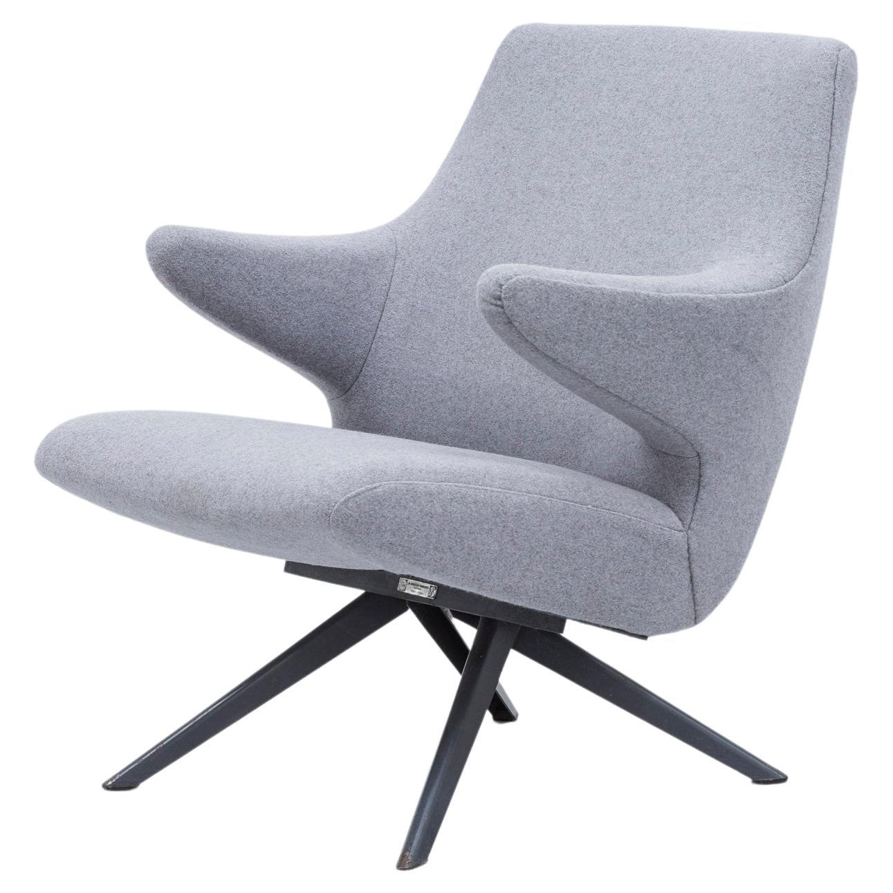 Organic Swedish Modern Lounge Chair with Sheepskin Upholstery, Sweden ...