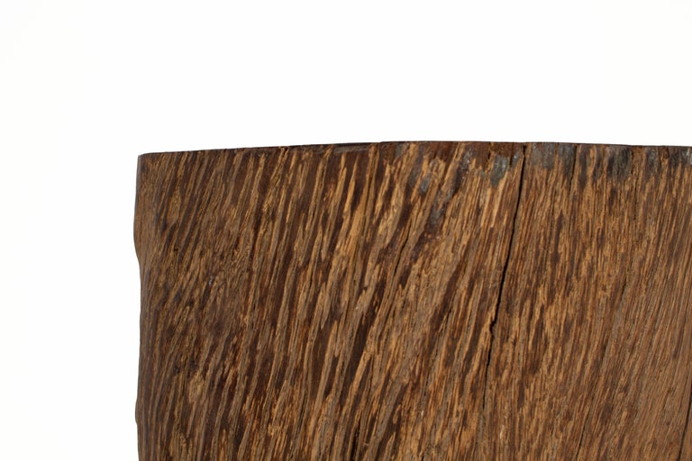 Organic Lychee Wood Stump Side Table For Sale at 1stDibs