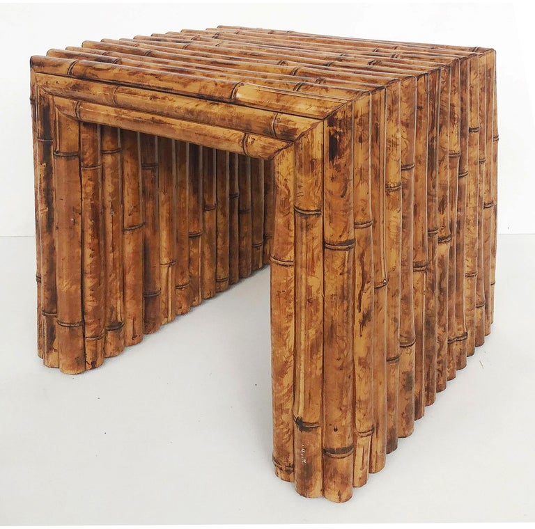 Organic Modern Bamboo Side Table or Bench, Late 20th Century For Sale ...