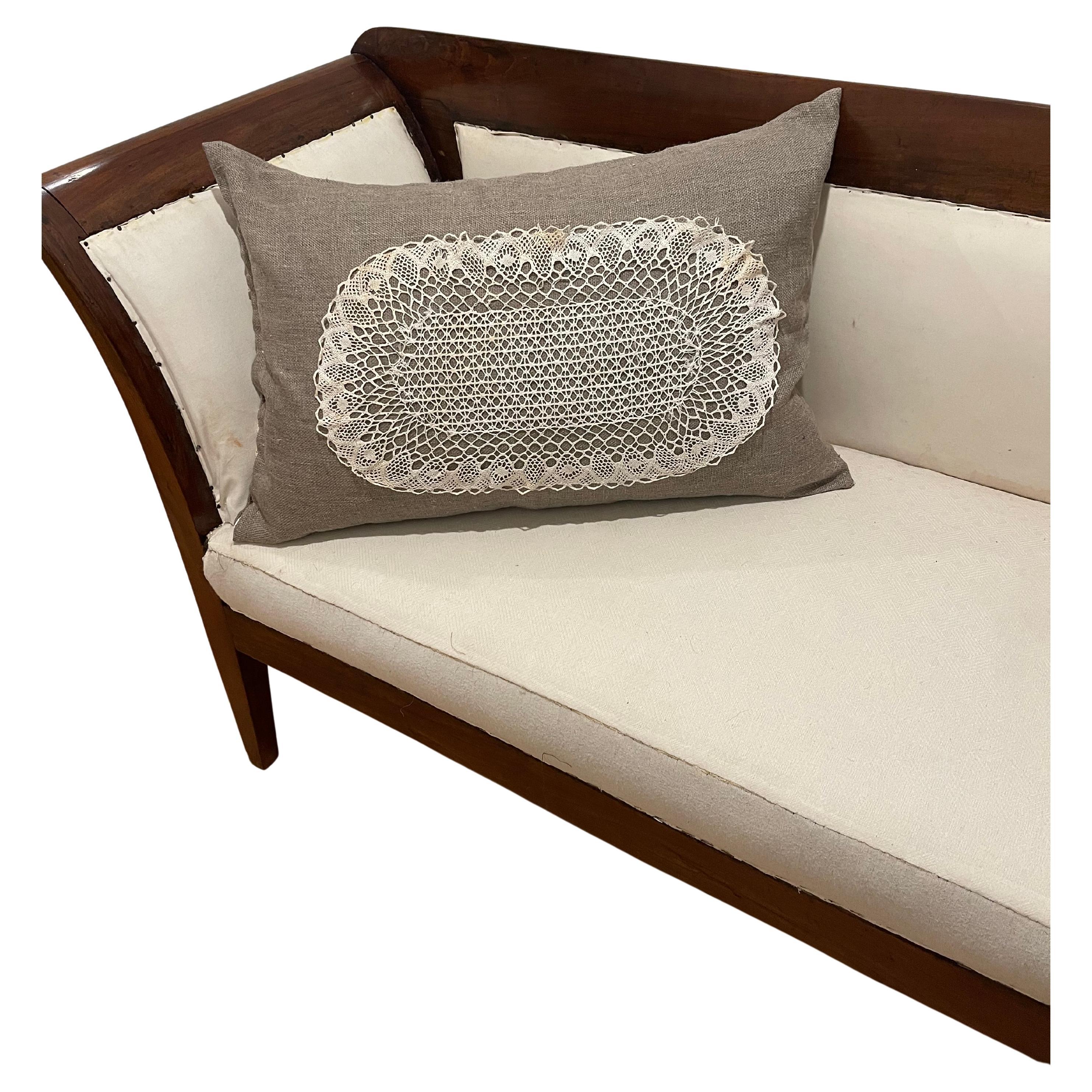 Organic Modern Belgian Linen Handmade Pillow For Sale at 1stDibs
