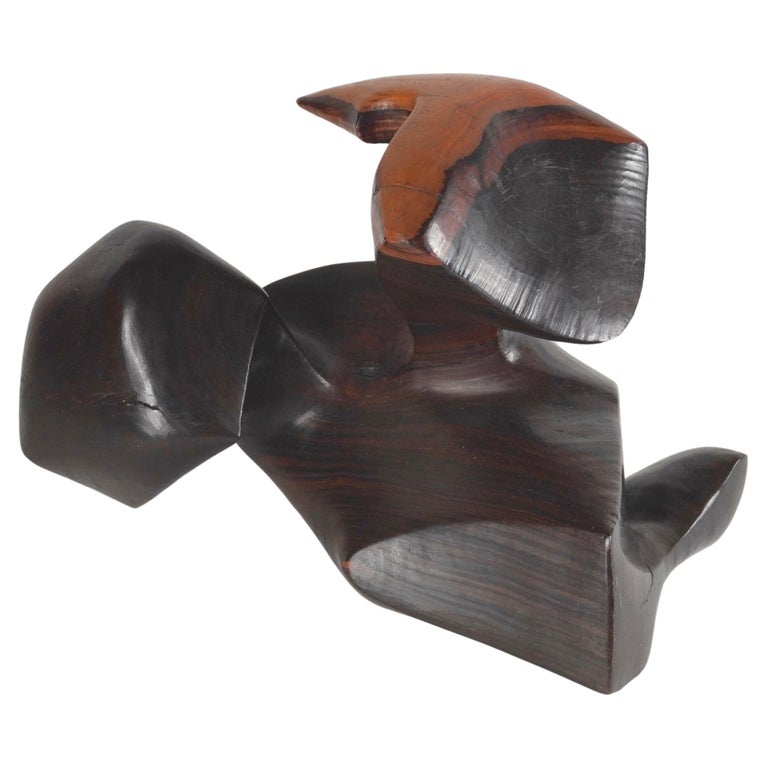 Organic Modern Carved Rosewood Abstract Sculpture For Sale at 1stDibs