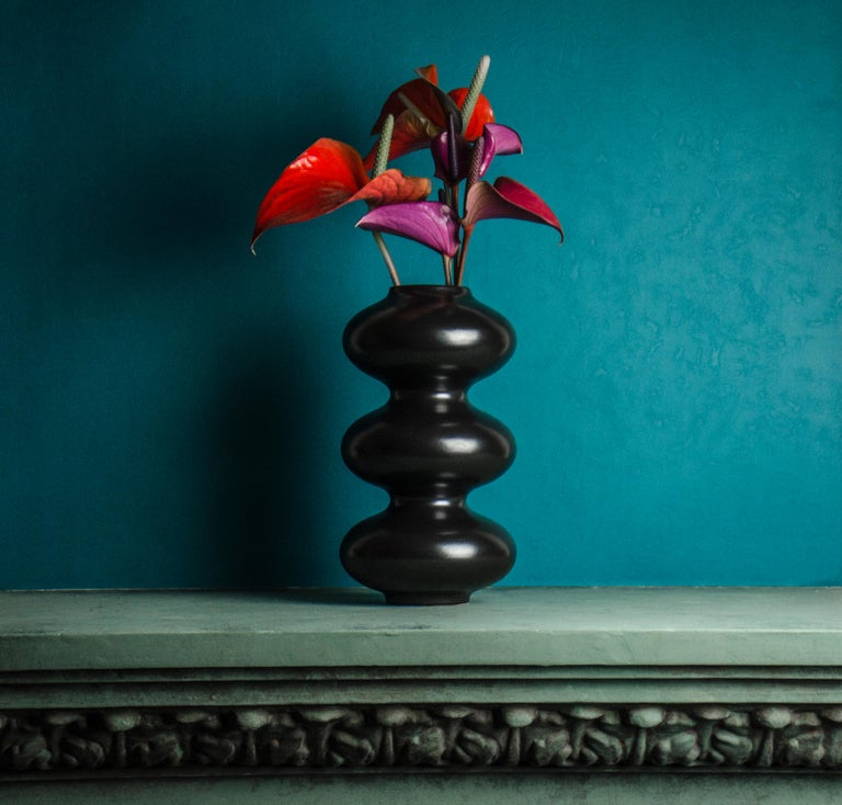 Organic Modern Ceramic Wave Form Vase in White Glaze by Forma Rosa ...