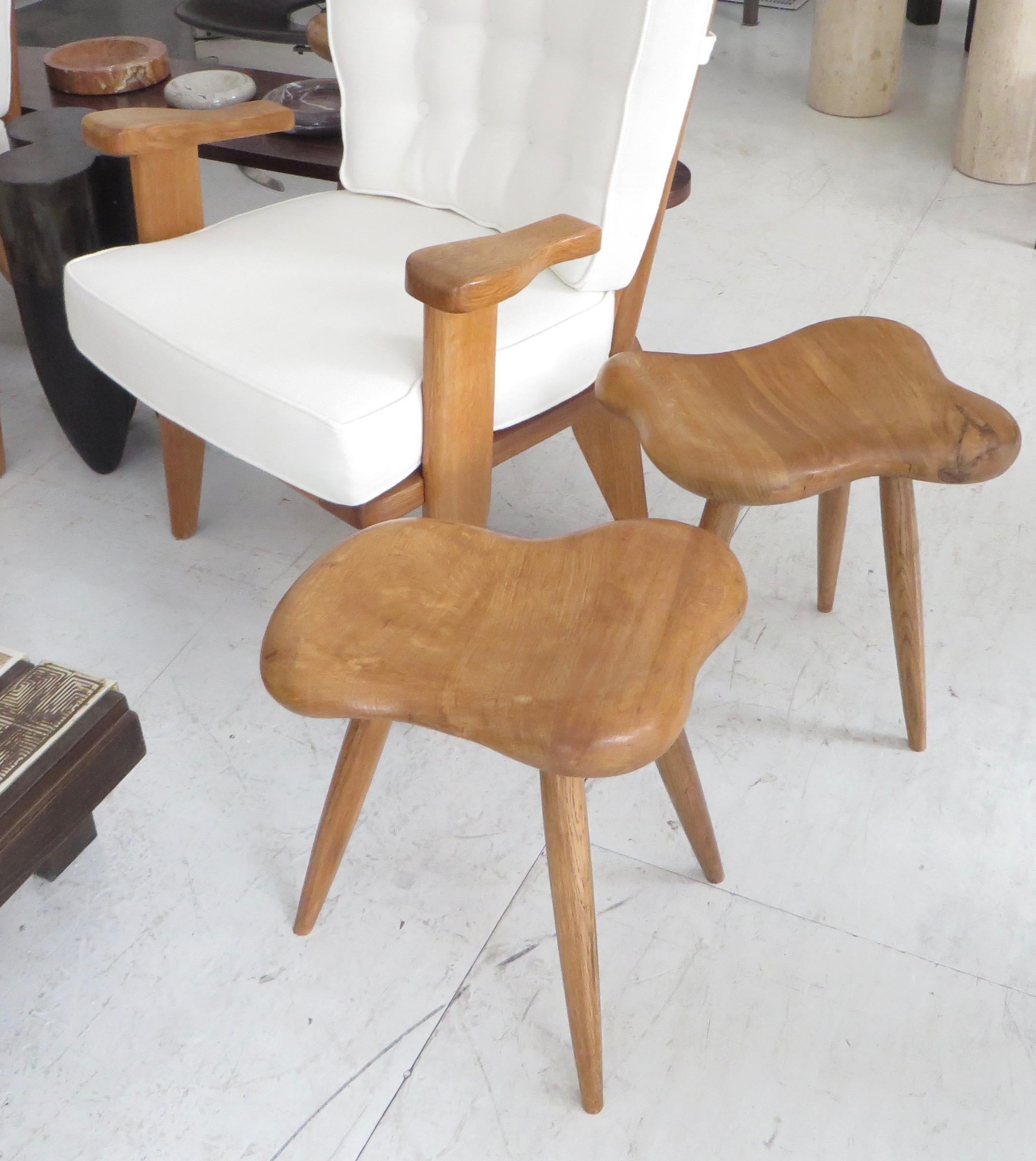 Organic Modern Freeform French Oak-Wood Stool at 1stDibs | modern wood ...