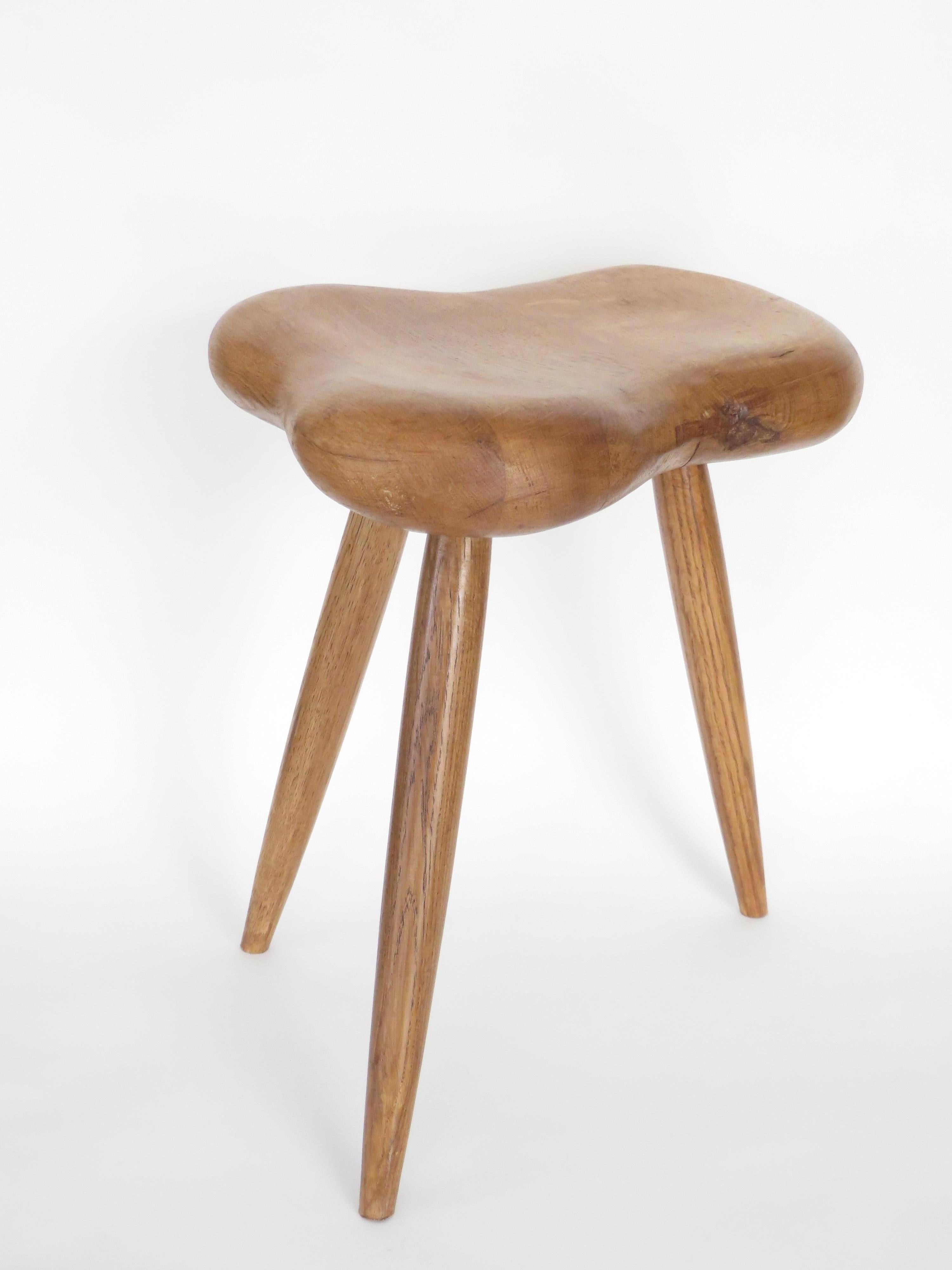 Organic Modern Freeform French Oak-Wood Stool at 1stDibs | modern wood ...