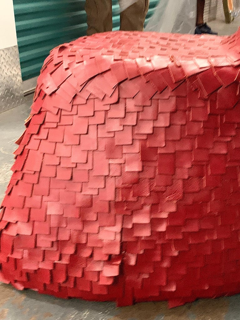 Organic Modern Leather Red Queen Chair by Tord Boontje for Moroso ...