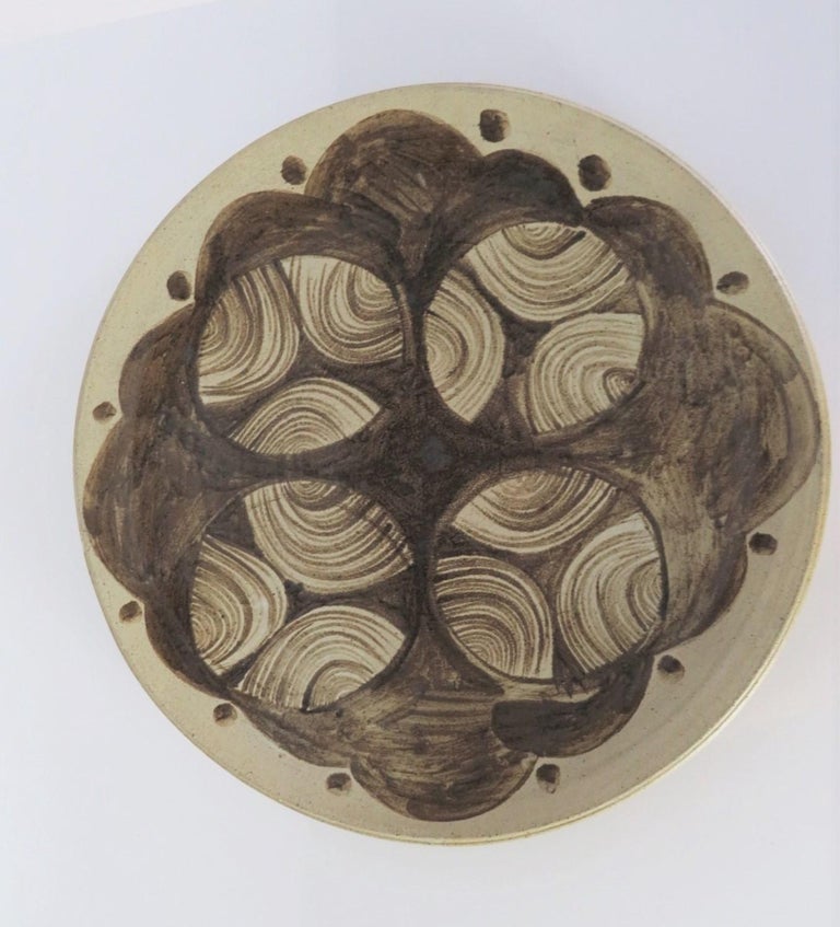 Organic Modern Lee McCarty Large Asian Inspired Pottery Charger ...