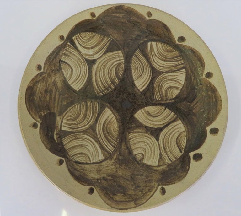 Organic Modern Lee McCarty Large Asian Inspired Pottery Charger ...