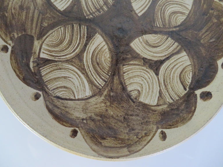 Organic Modern Lee McCarty Large Asian Inspired Pottery Charger ...