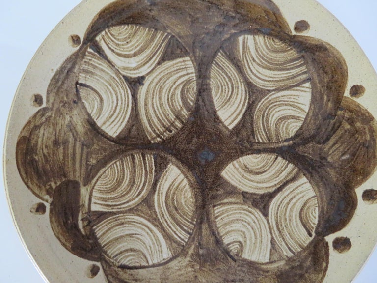 Organic Modern Lee McCarty Large Asian Inspired Pottery Charger ...