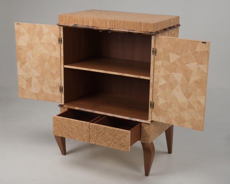 Organic Modern Meticulously Hammered Coconut Shell Cabinet For Sale at ...