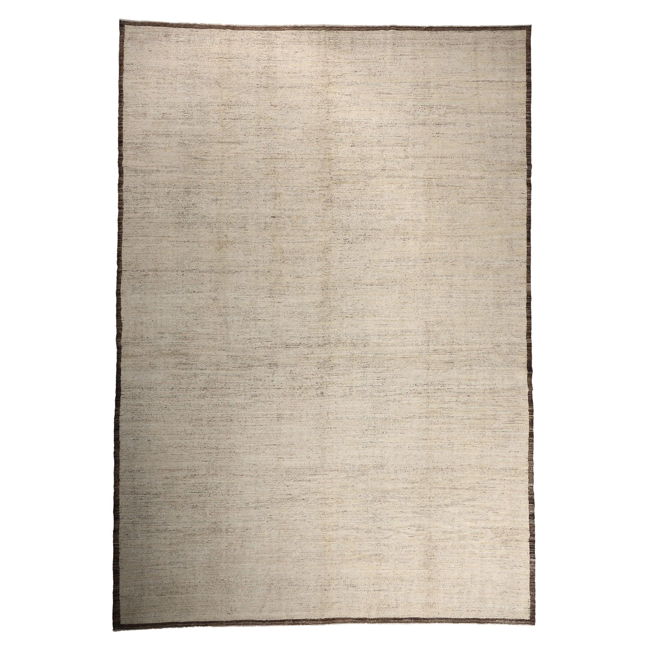 Organic Modern Moroccan Minimalist Rug, Tranquil Japandi Meets Cozy ...