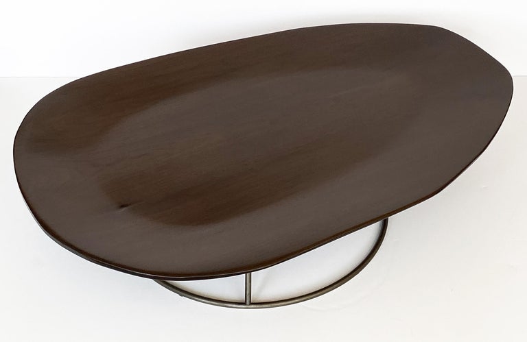 Organic Modern Pebble Shaped Walnut Coffee Table at 1stDibs