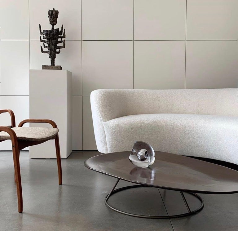 Organic Modern Pebble Shaped Walnut Coffee Table at 1stDibs