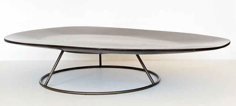 Organic Modern Pebble Shaped Walnut Coffee Table at 1stDibs