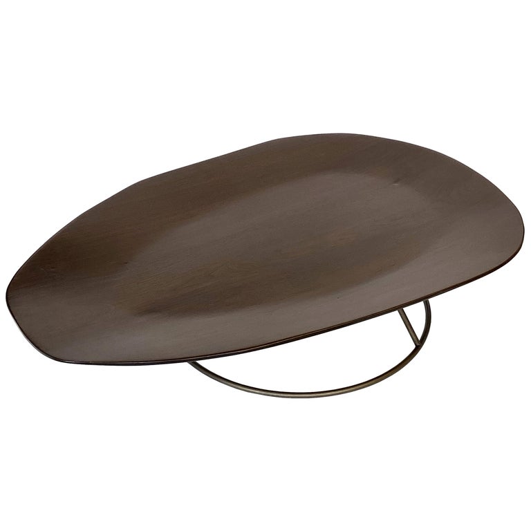 Organic Modern Pebble Shaped Walnut Coffee Table at 1stDibs | pebble ...