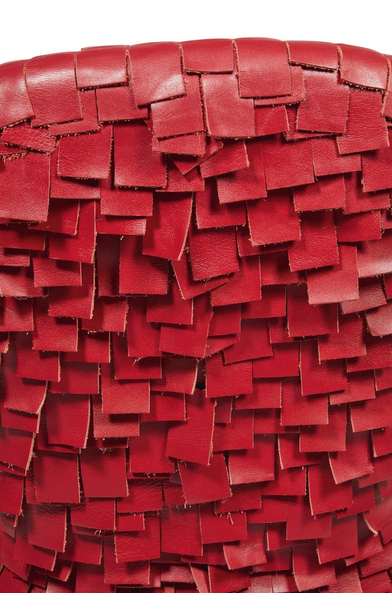 Organic Modern Leather Red Queen Chair by Tord Boontje for Moroso ...