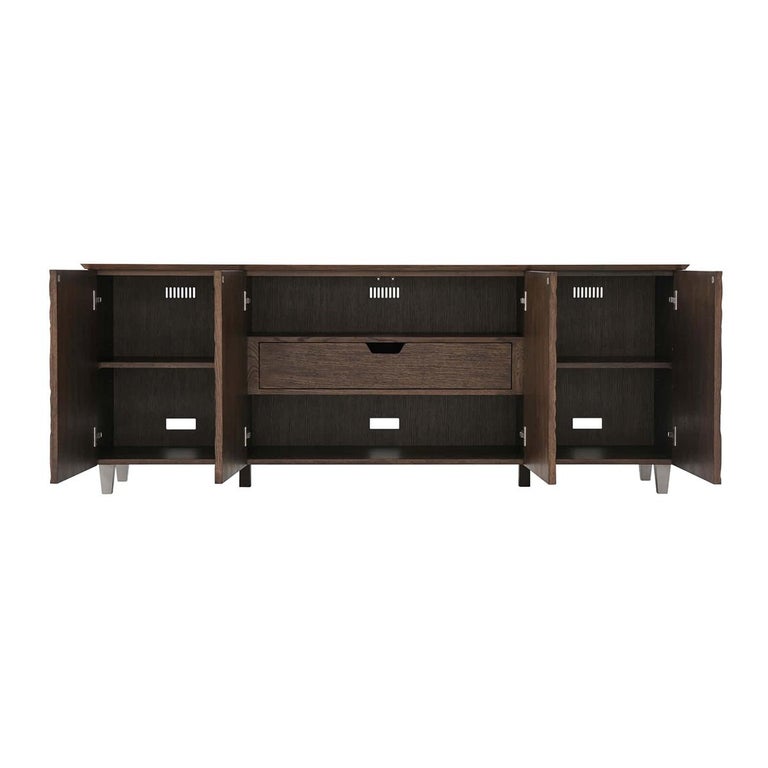 Organic Modern Ripple Oak Sideboard For Sale at 1stDibs