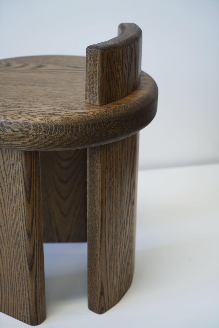 Organic Modern Solid Wood Oak Stool or Side Table by Last Workshop For ...