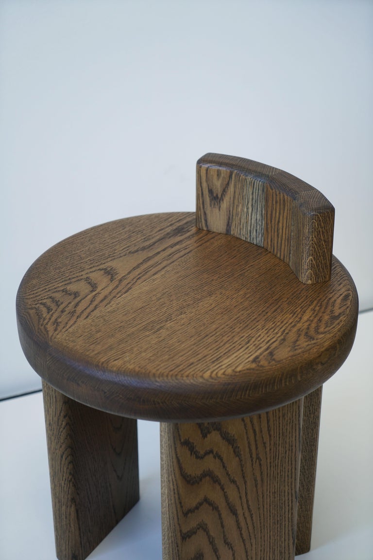 Organic Modern Solid Wood Oak Stool or Side Table by Last Workshop For ...