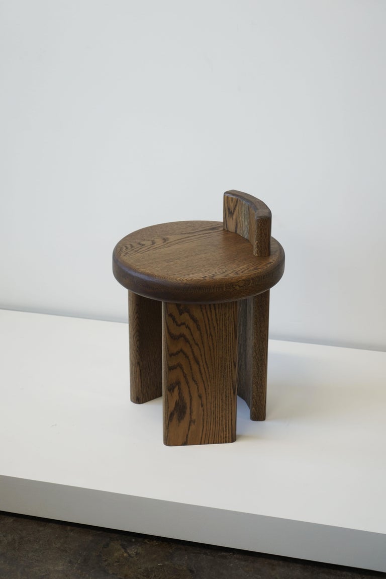 Organic Modern Solid Wood Oak Stool or Side Table by Last Workshop For ...