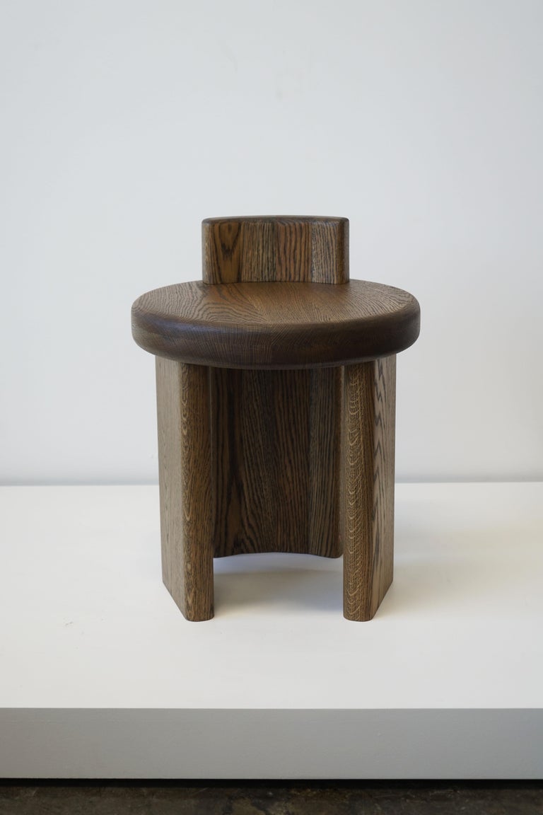 Organic Modern Solid Wood Oak Stool or Side Table by Last Workshop For ...