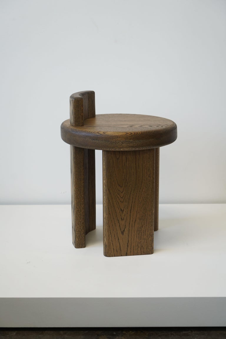 Organic Modern Solid Wood Oak Stool or Side Table by Last Workshop For ...