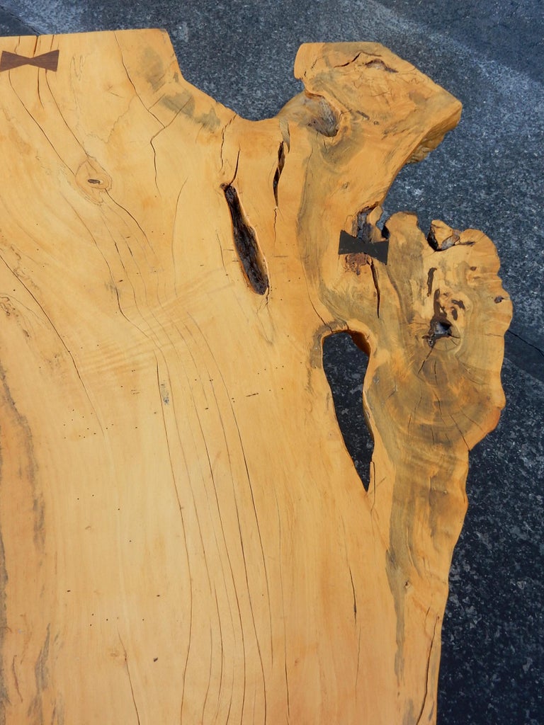 Organic Nakashima Style Live Edge Bowtie Slab Coffee Table, circa 1970 ...