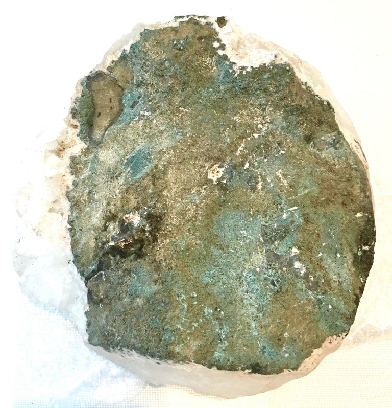 Organic and Monumental Geode Crystal Quartz Gem Rock Sculpture at 1stDibs