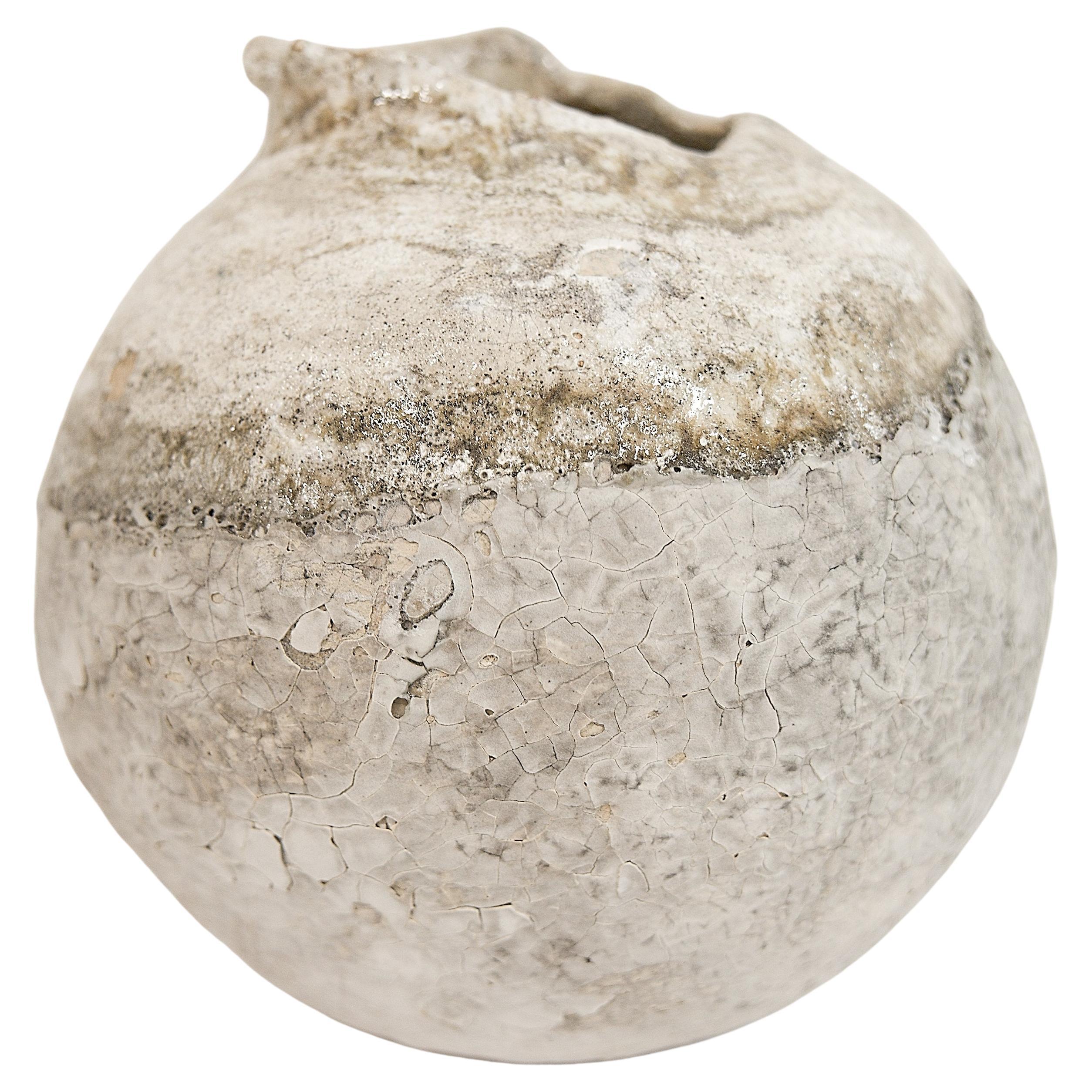 Organic Moon Pod vase 10" Texture One of a Kind For Sale at 1stDibs