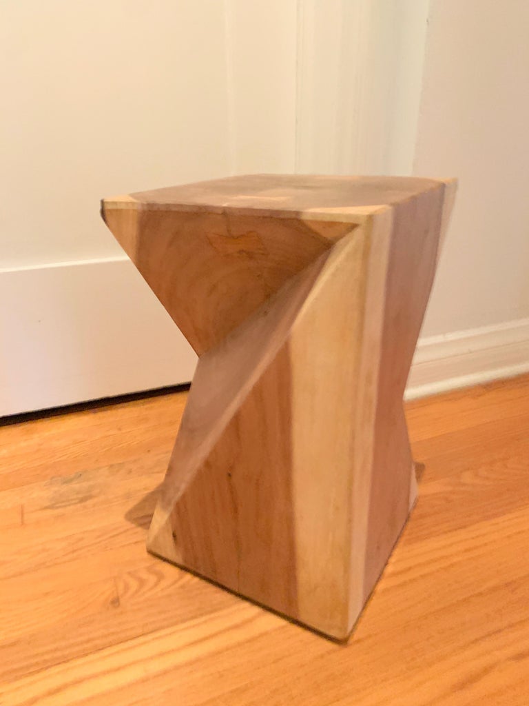Organic Multi Wood Block Carved with Side Cuts and Bow Tie Inlay For ...