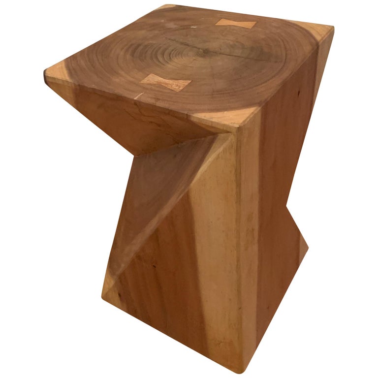 Organic Multi Wood Block Carved with Side Cuts and Bow Tie Inlay For ...