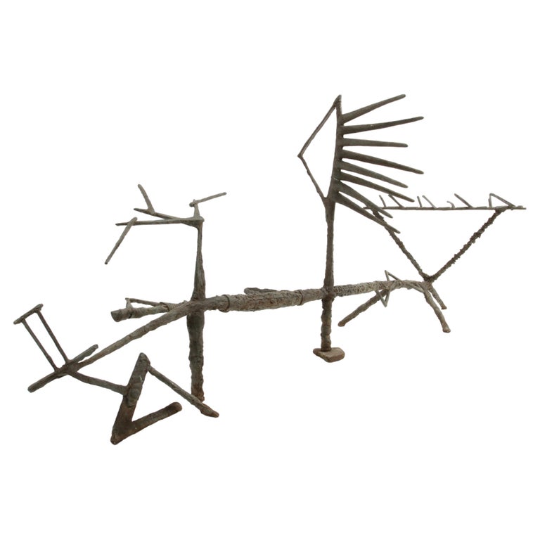 Organic or Tribal Influence Bronze Garden Sculpture by Noted Sculptor ...