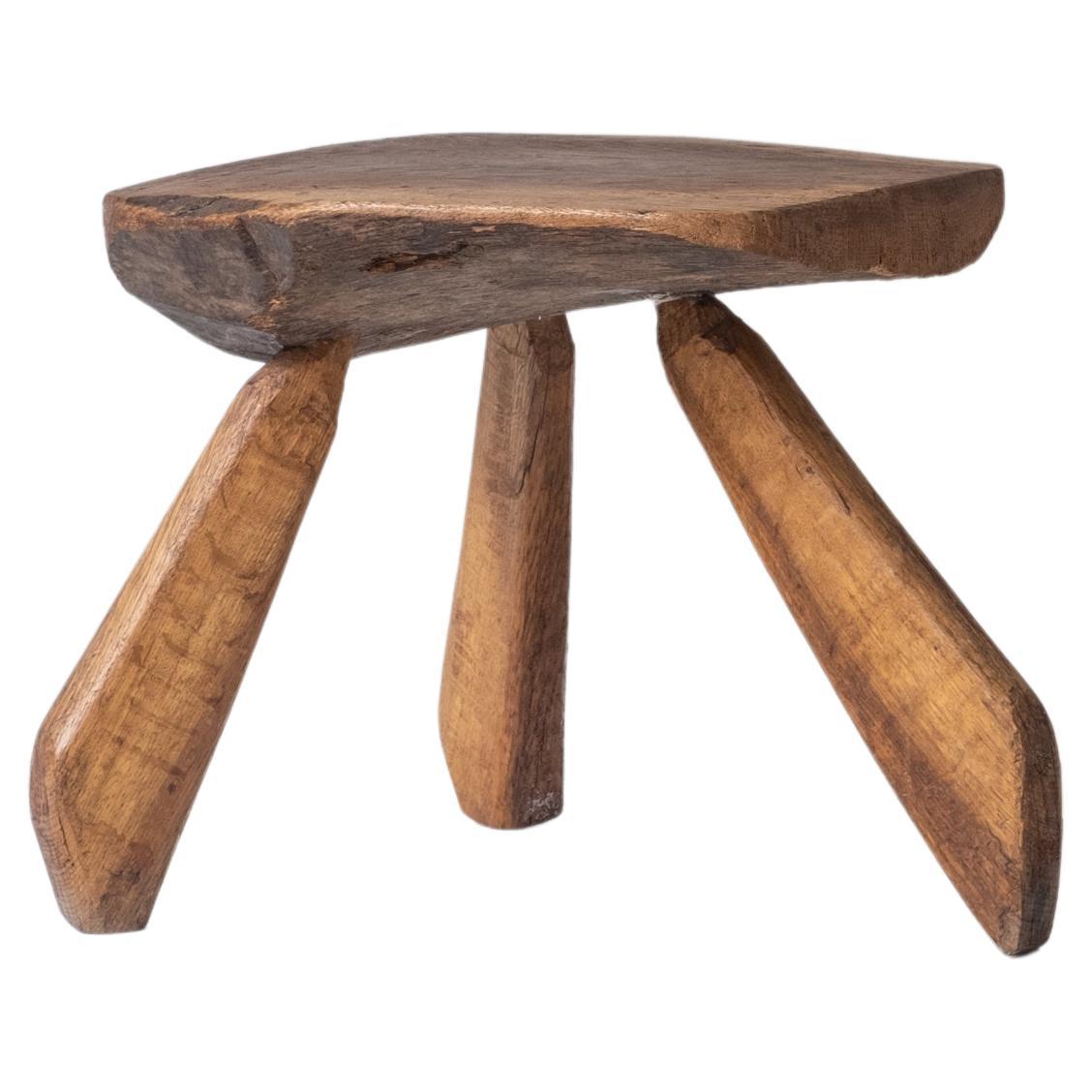 Organic side table in solid oak from France, designed and handmade in ...