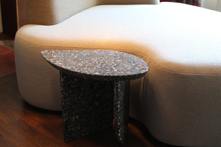 Organic Side Table Pierre in Terrazzo Made of Rhone River Pebbles in ...
