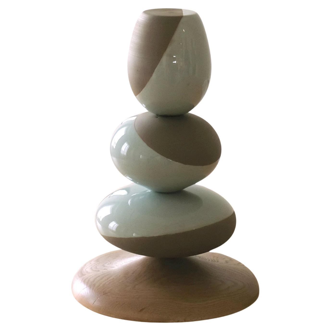 Organic Stack Table Sculpture - Contemporary Korean Ceramic by Soo Joo ...