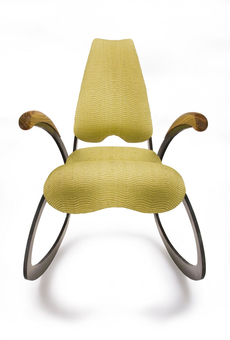 Organic Steel Rocking Chair with Upholstery Customizable For Sale at ...