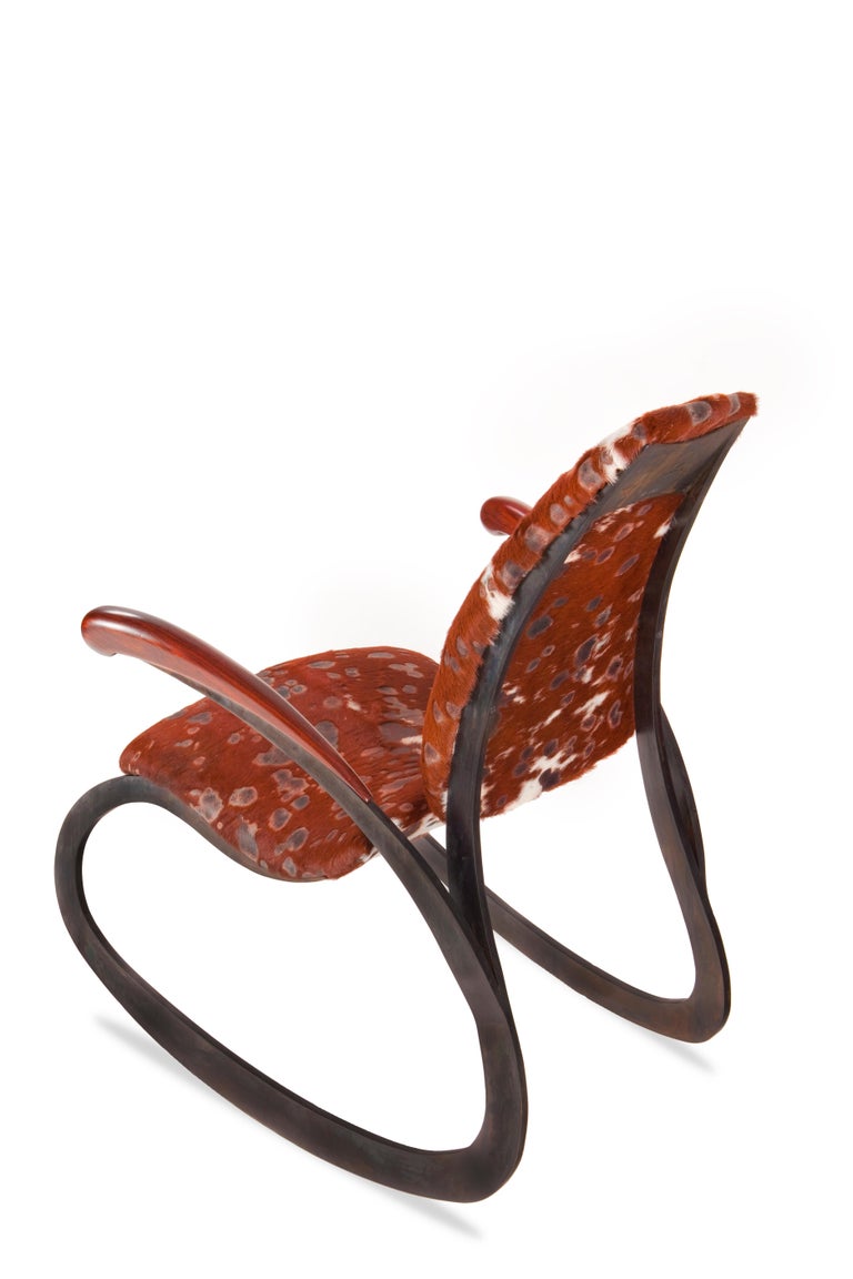 Organic Steel Rocking Chair with Upholstery Customizable For Sale at ...