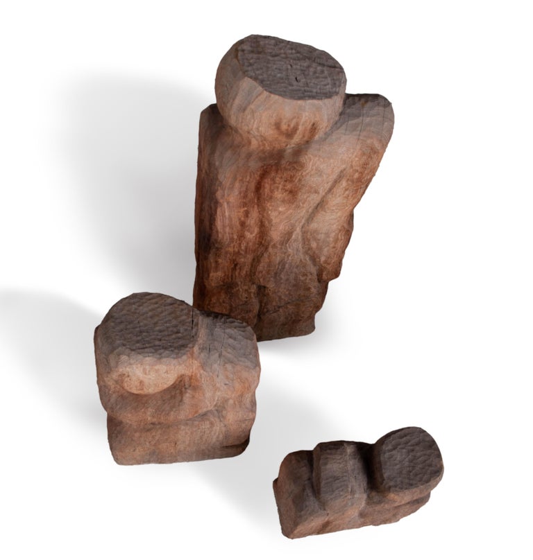Organic Trio Carved Biomorphic Figures For Sale at 1stDibs
