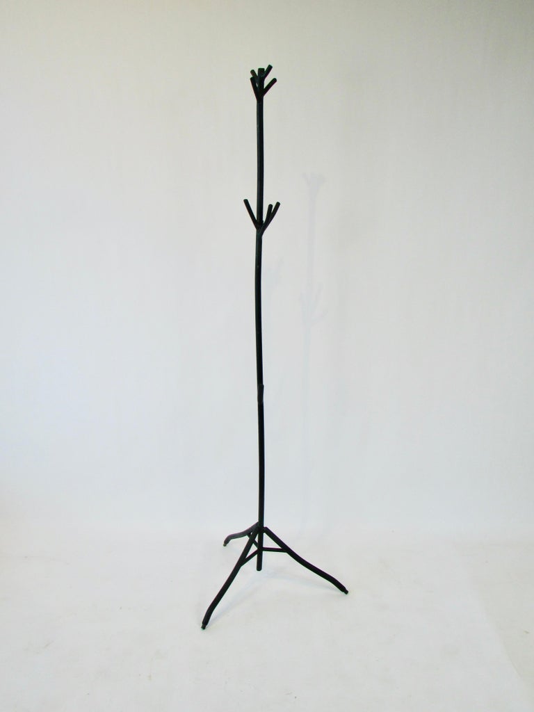 Organic Welded Wrought Iron Tree Branch Sculptural Hat or Coat Rack For ...