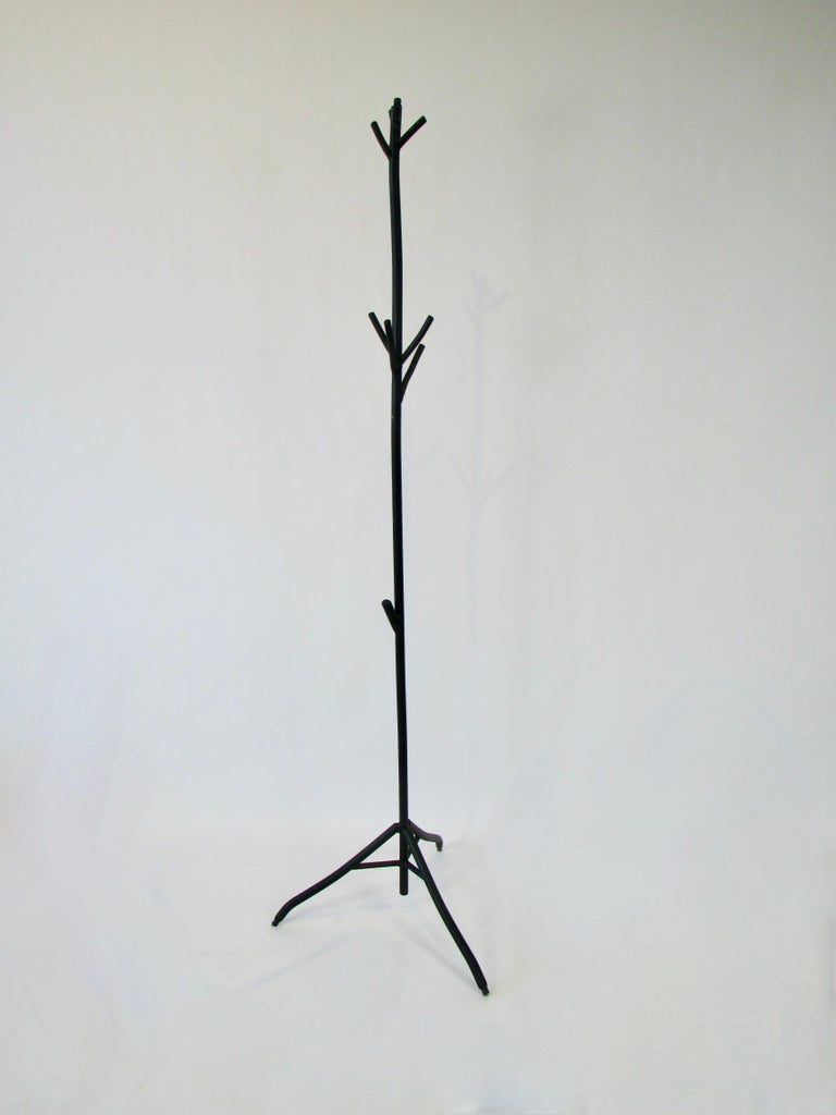 Organic Welded Wrought Iron Tree Branch Sculptural Hat or Coat Rack For ...