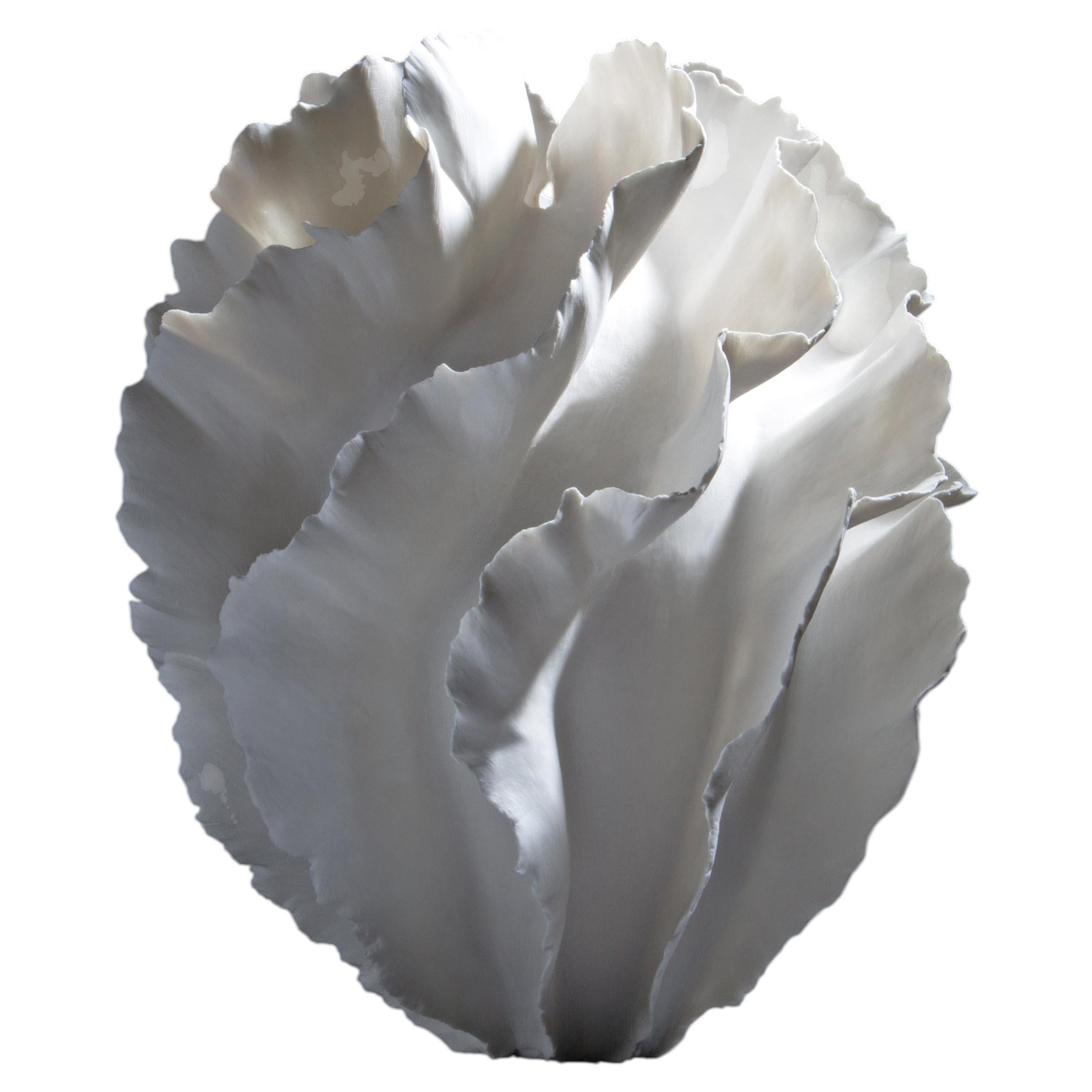 Adrienne Fierman - White Standing Pod Ceramic Vessel Sculpture For Sale ...