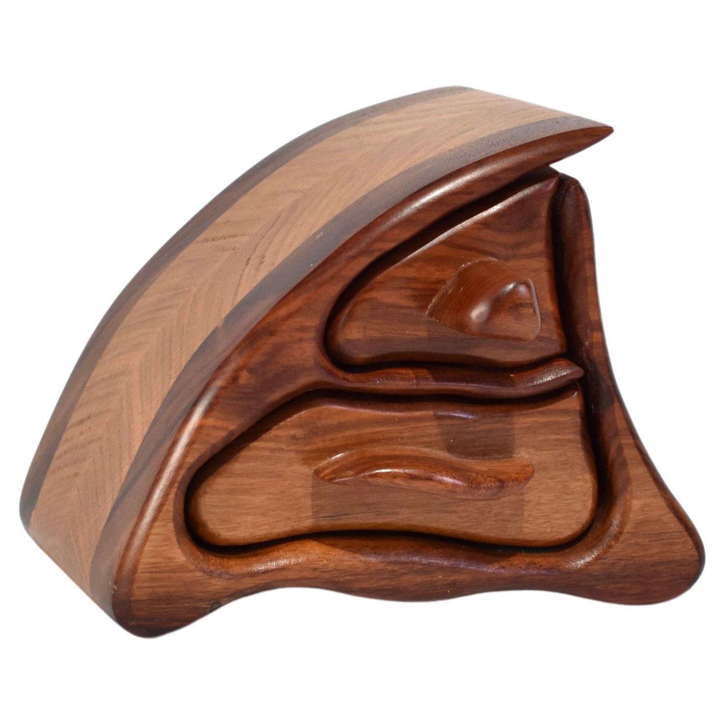 Organic Modern Wooden Box For Sale at 1stDibs