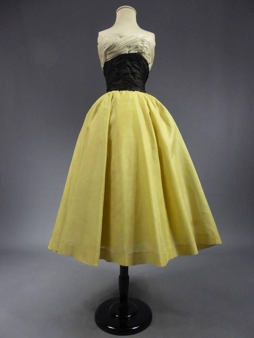 A French Organza Couture Evening Dress Circa 1955 at 1stDibs | 1955 ...