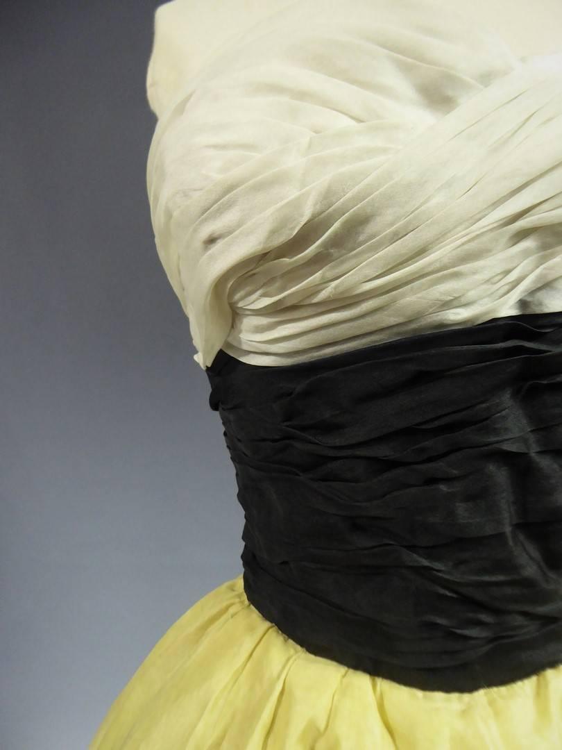 A French Organza Couture Evening Dress Circa 1955 at 1stDibs | 1955 ...