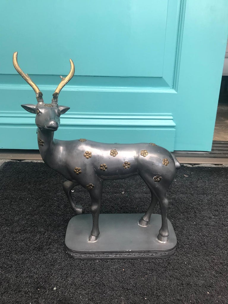 Oriental Pewter Stag at 1stDibs