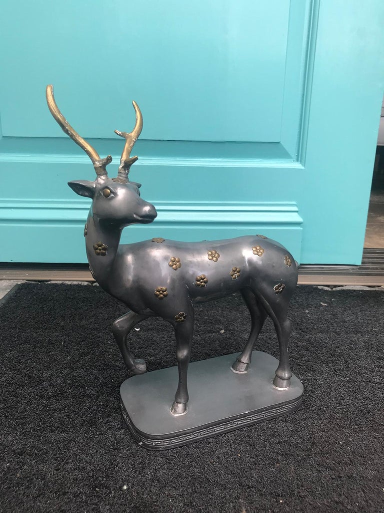 Oriental Pewter Stag at 1stDibs