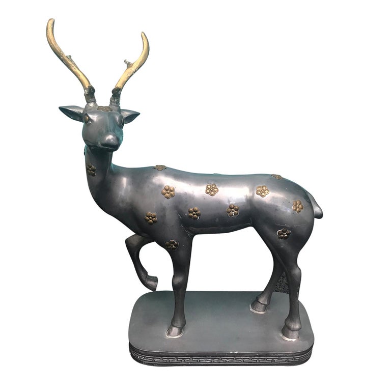 Oriental Pewter Stag at 1stDibs