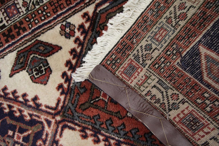 Oriental Rug, Handmade Carpet Vintage Runner, Brown Wool Hallway Rug ...