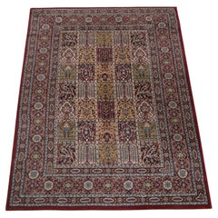 Beautiful authentic and colorful oriental rug with 2 diamond patterns ...