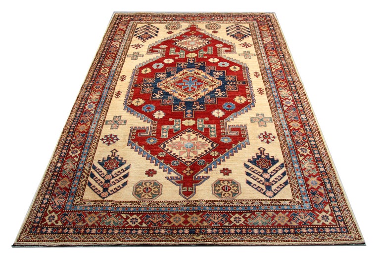 Oriental Rugs, Handmade Carpet Cream Geometric Rugs for Sale For Sale ...